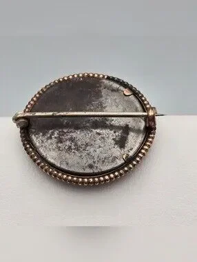 Vintage | Jewelry | Antique Victorian Mourning Brooch Sepia Gentleman ...